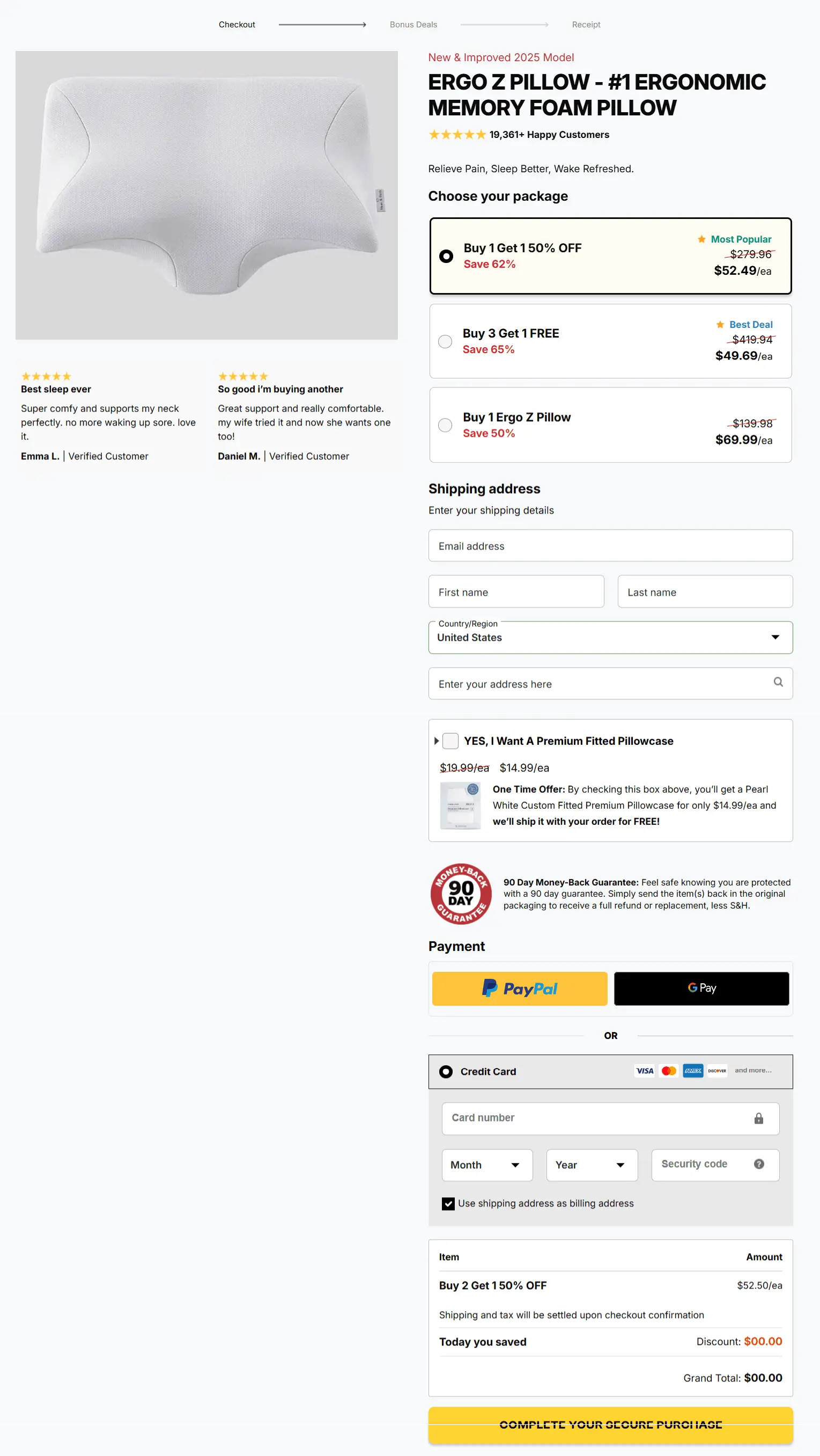 Ergo Z Pillow® | Official Website USA